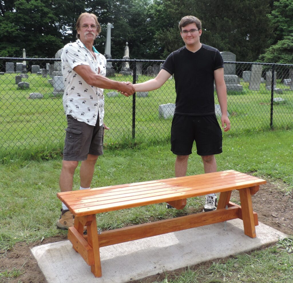 Apalachin youth dedicates bench for Eagle Scout project - Owego ...