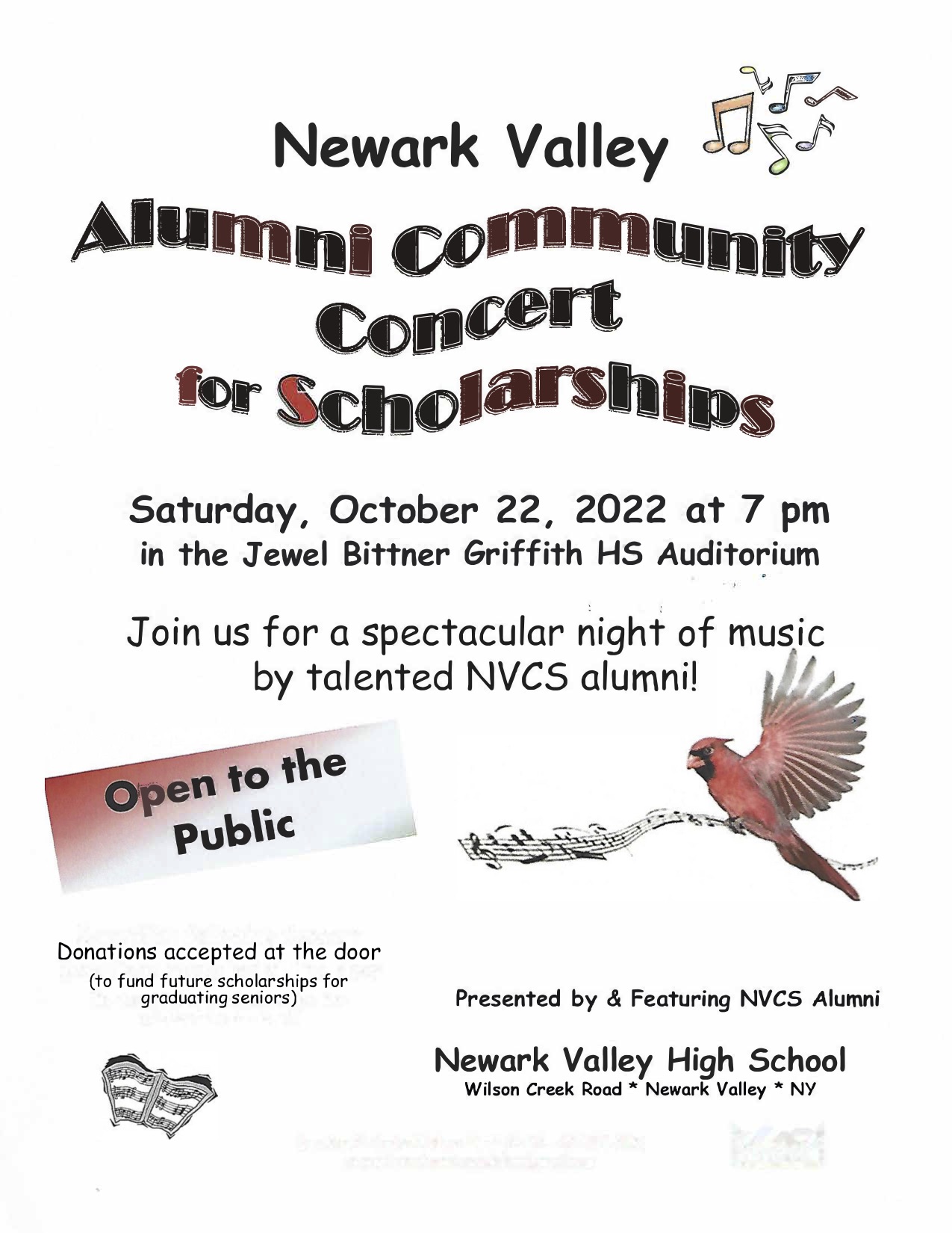 Community Concert to benefit scholarship fund at Newark Valley - Owego ...