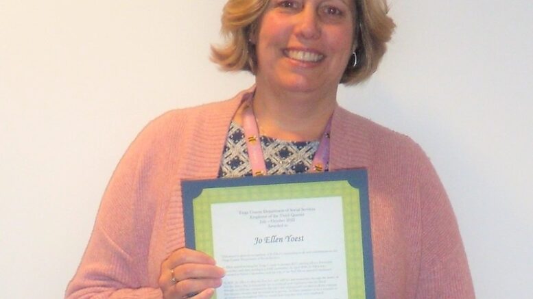 Jo Ellen Yoest named Employee of the Third Quarter at DSS - Owego ...