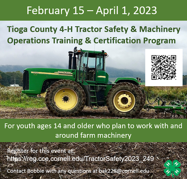 Tioga County 4-H Tractor and Machinery Operations Certification Program ...